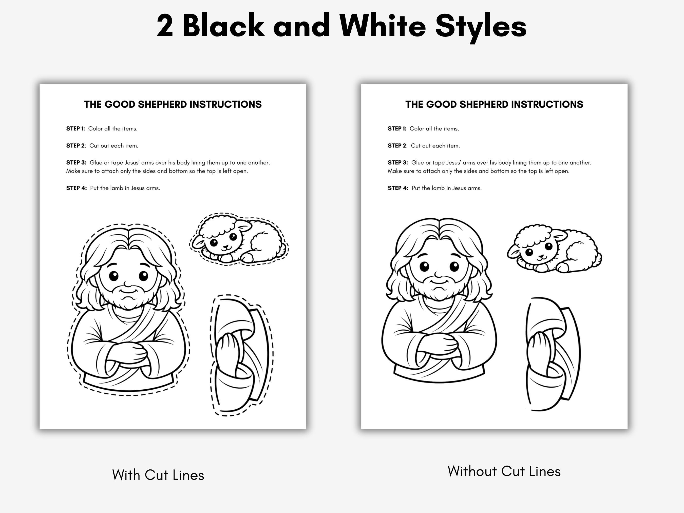 Jesus the Good Shepherd Craft, Bible Lesson Activity, Sunday School ...