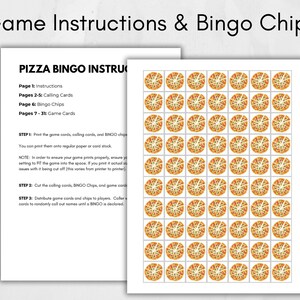 Pizza Bingo, Pizza Party Bingo, Pizza Party Game, Printable Bingo Game ...