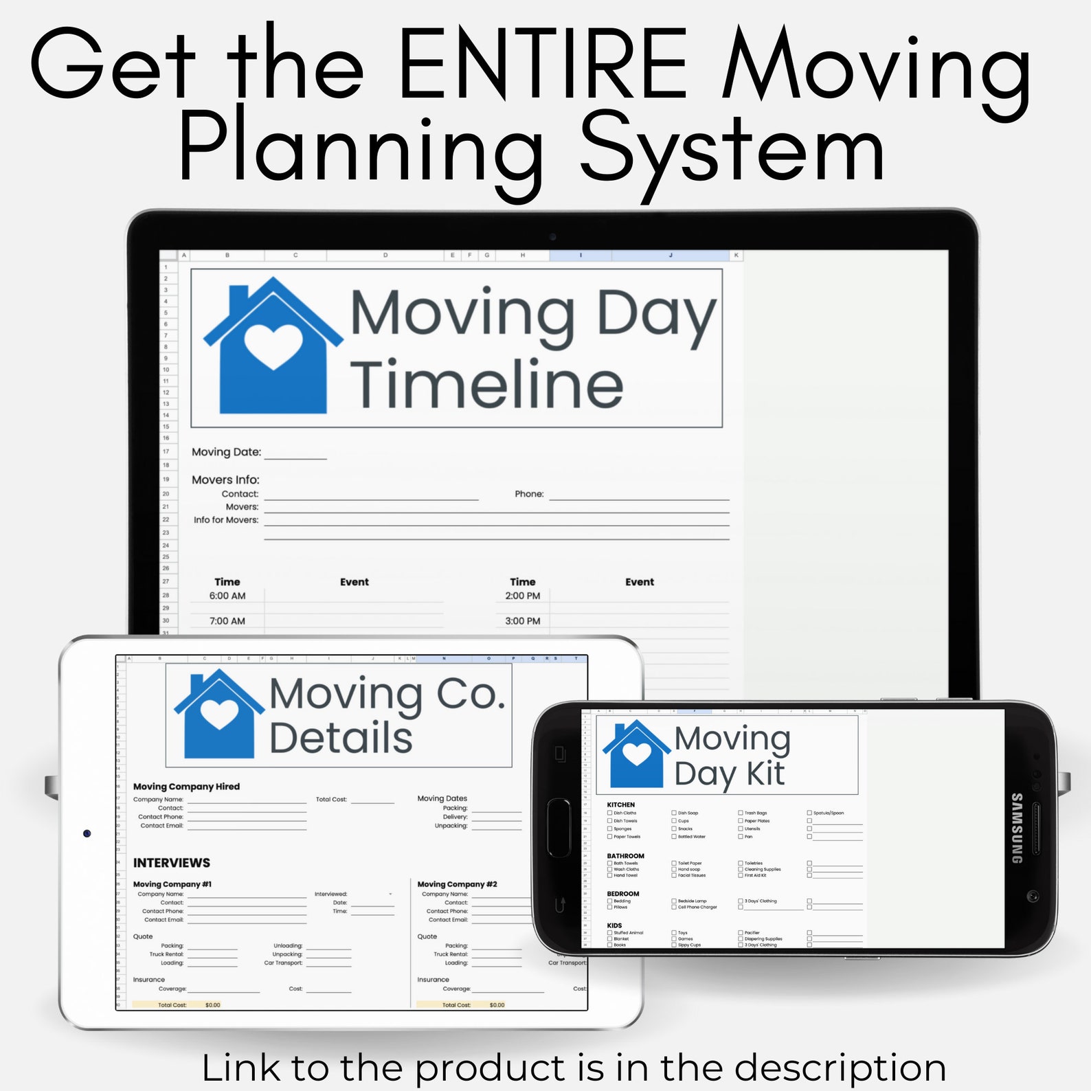Change of Address Checklist, Moving Spreadsheet, Moving Change of ...