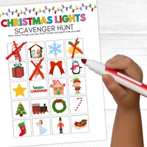 Christmas Lights Scavenger Hunt, Holiday Scavenger Hunt, Christmas ...