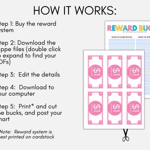 Editable Reward Bucks Printable, Chore Bucks, Printable Mom Bucks ...