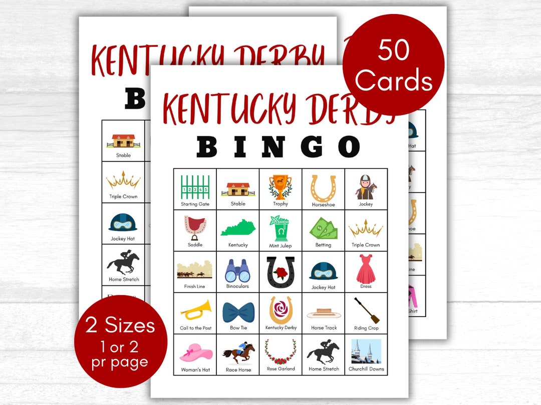 Horse Race Bingo, Derby Party, Horse Bingo, Derby Party Game, Kentucky ...