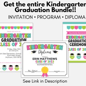 Kindergarten Graduation Invitation, Editable Kindergarten Graduation ...