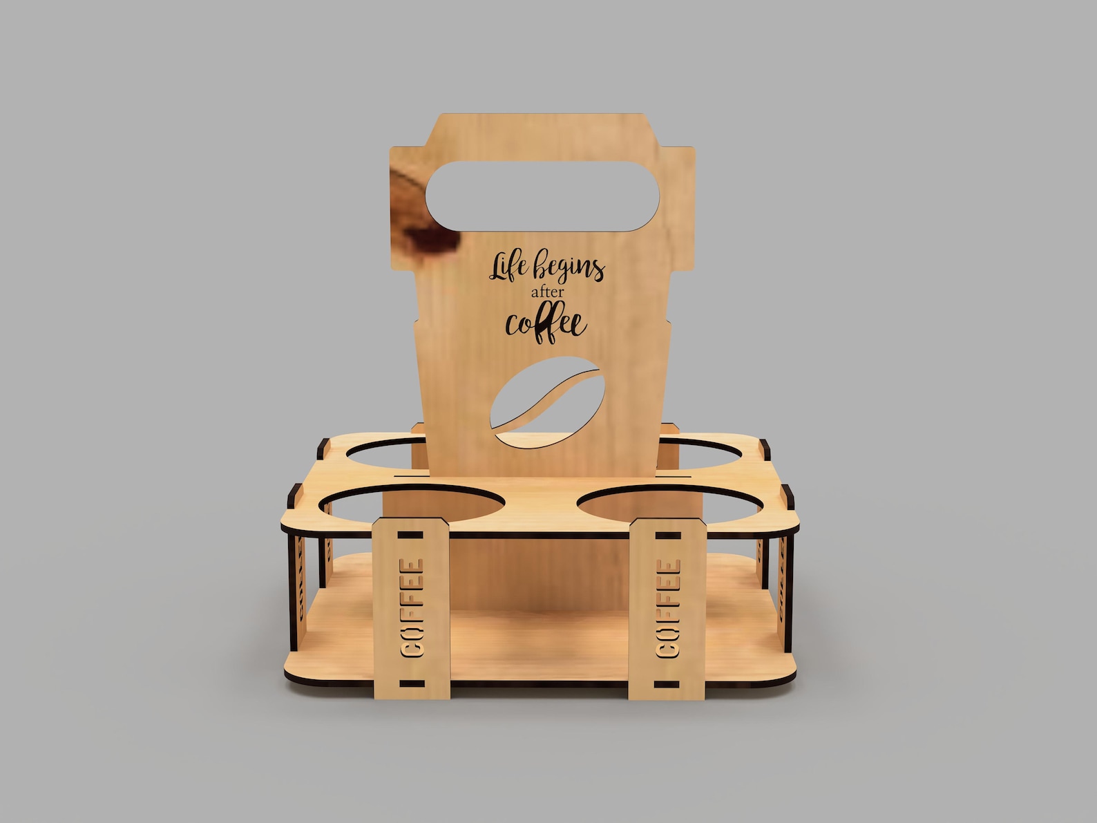 Coffee Carrier Laser Cut Files Pdf Svg Files Dxf Files for Laser ...