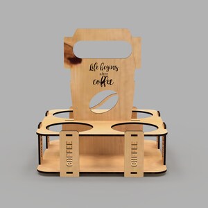Coffee Carrier Laser Cut Files Pdf Svg Files Dxf Files for Laser ...