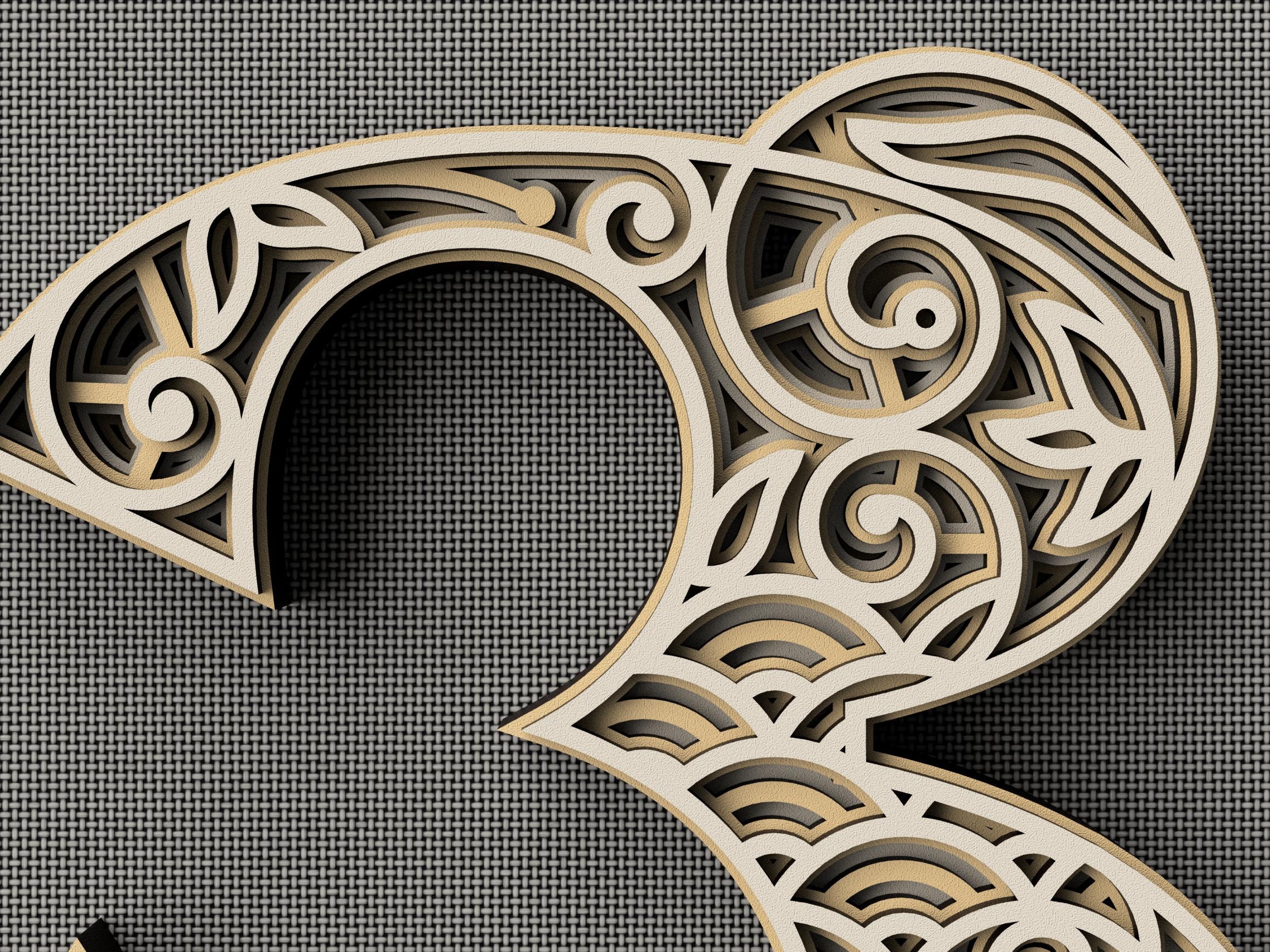 Number 3 Mandala Laser Cut Files Mandala Svg Files for Cricut - Etsy