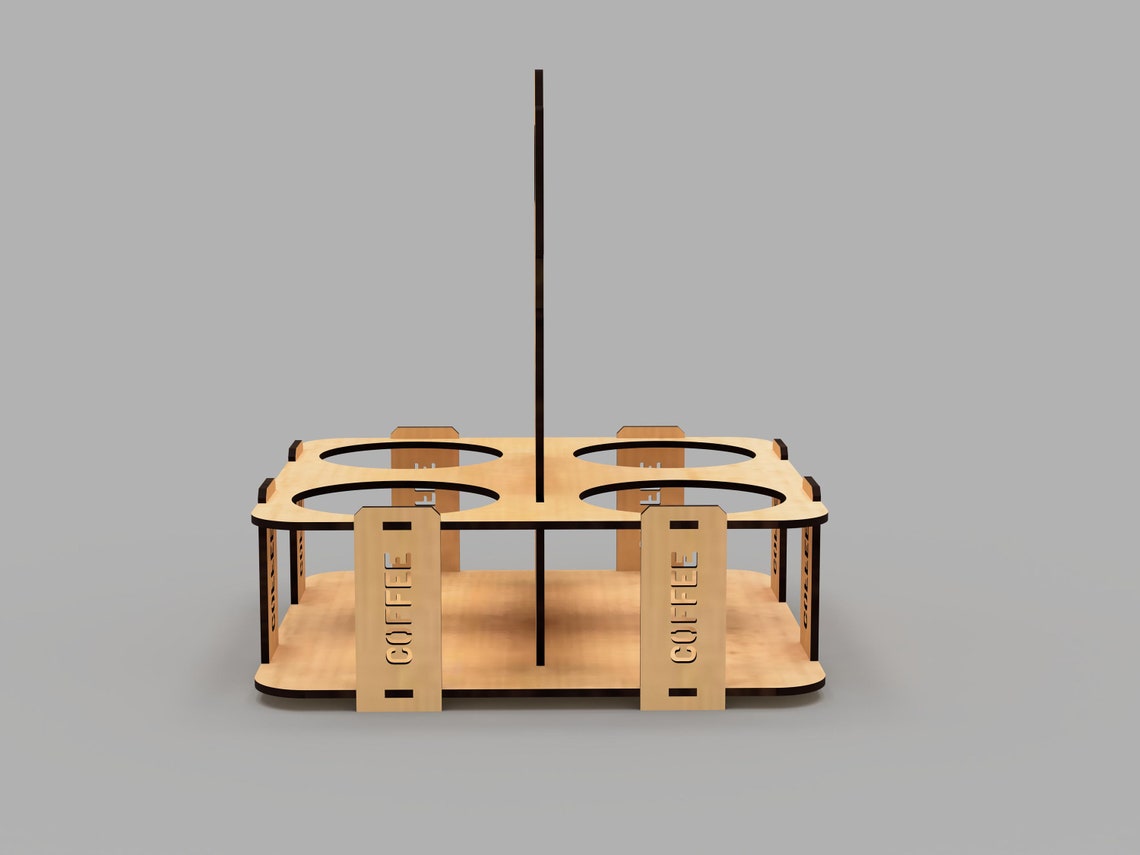 Coffee Carrier Laser Cut Files Pdf Svg Files Dxf Files for Laser ...