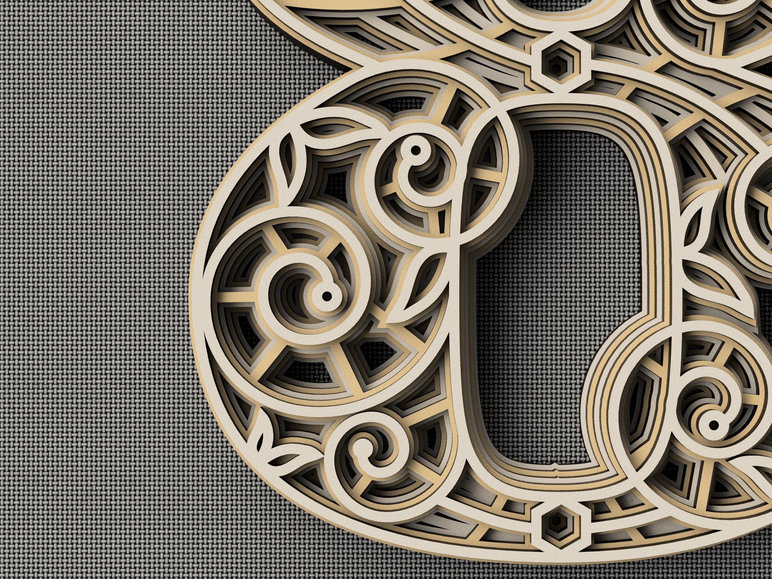 Number 8 Mandala Laser Cut Files Mandala Svg Files for Cricut | Etsy