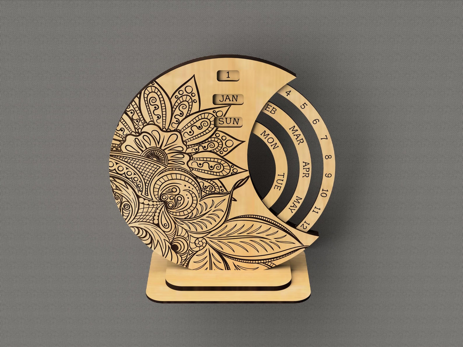 Perpetual Calendar Laser Cut Files Svg Files Dxf Files for - Etsy