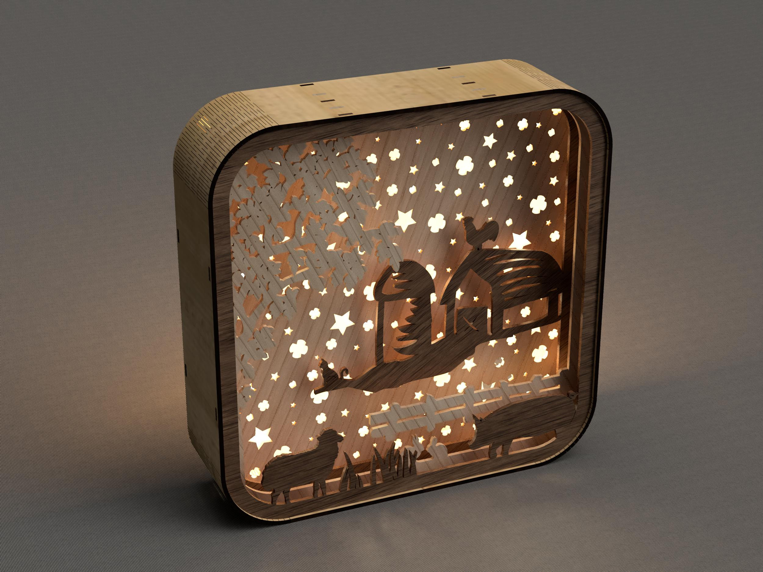 Shadow Box Laser Cut Files Lightbox Svg Files Dxf Files for Laser ...