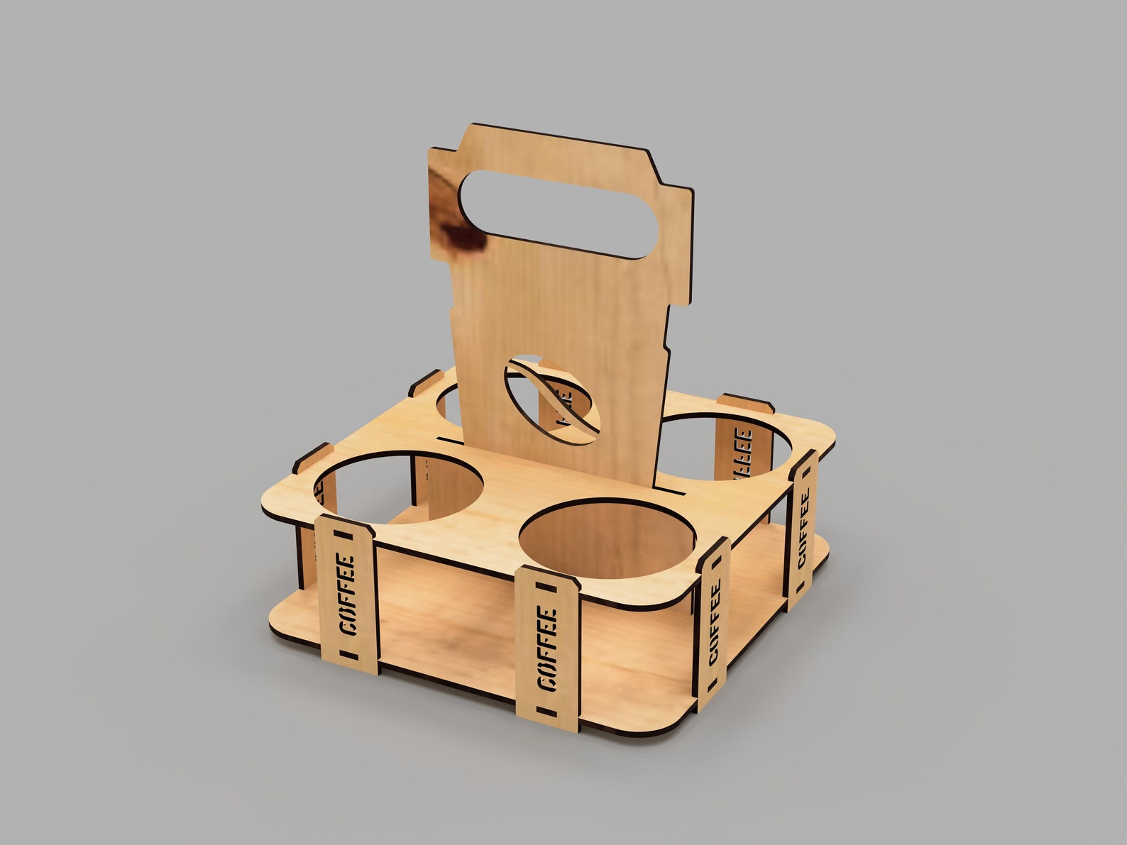 Coffee Carrier Laser Cut Files Pdf Svg Files Dxf Files for Laser ...