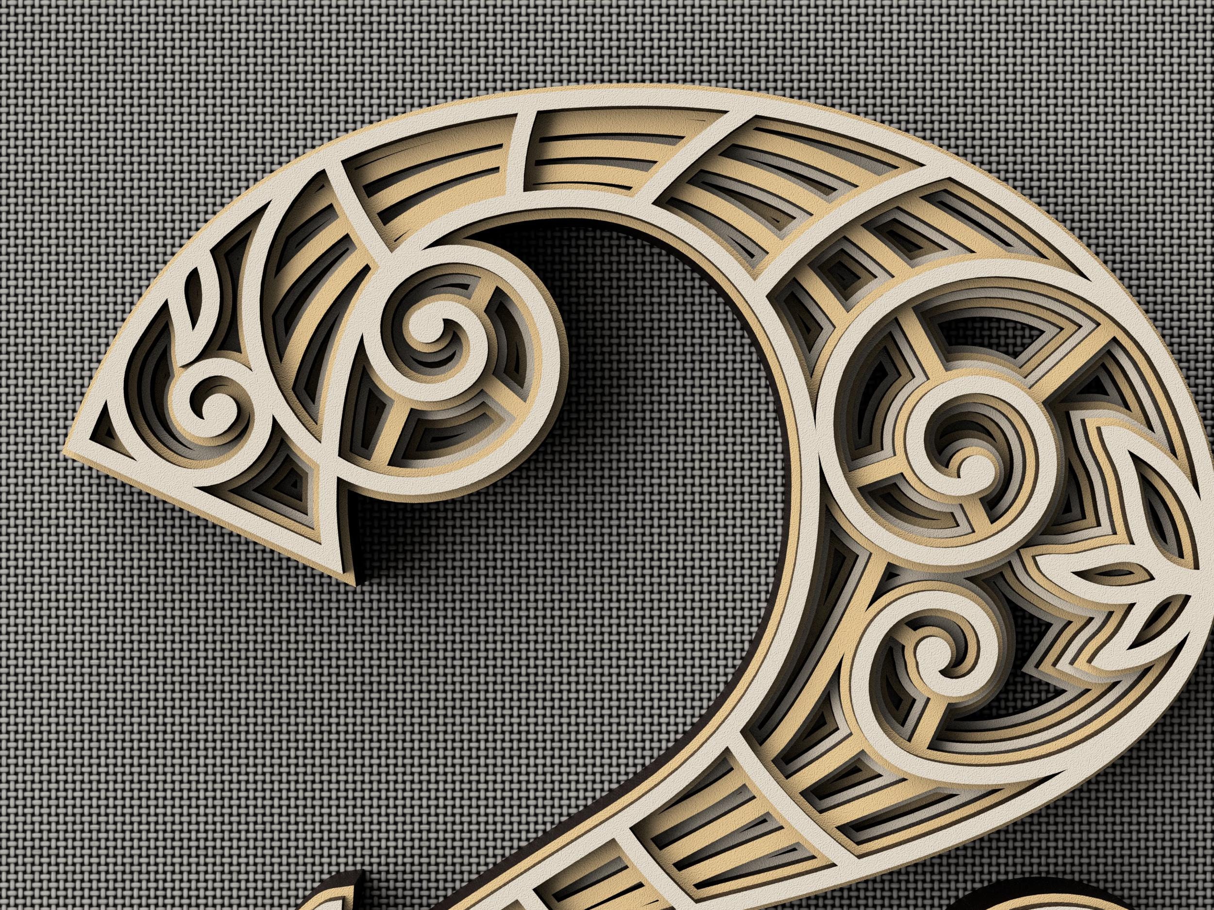 Number 2 Mandala Laser Cut Files Mandala Svg Files for Cricut - Etsy