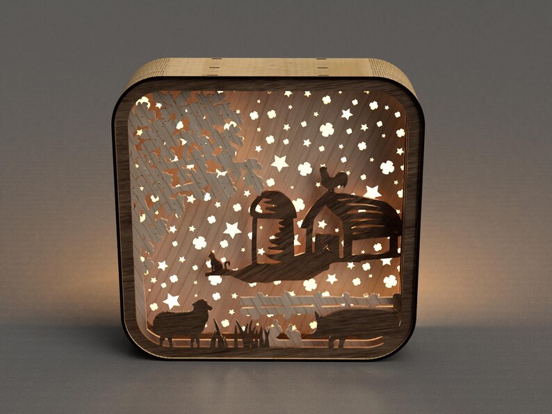 Shadow Box Laser Cut Files Lightbox Svg Files Dxf Files for - Etsy