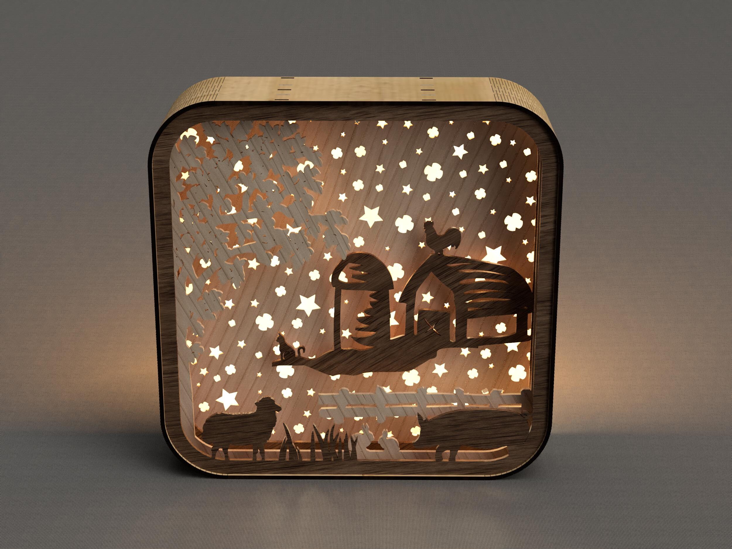 Shadow Box Laser Cut Files Lightbox Svg Files Dxf Files for Laser ...