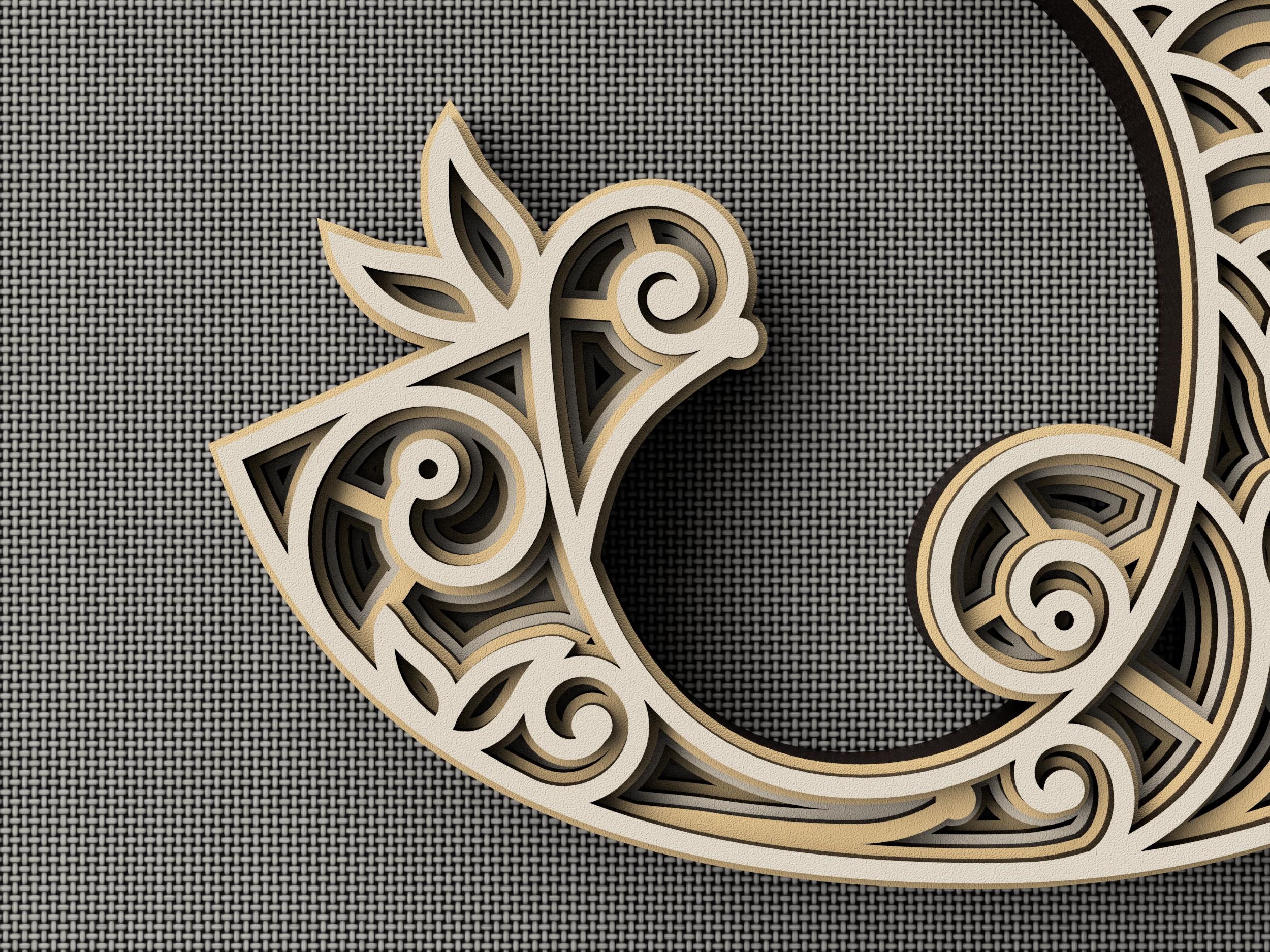 Number 3 Mandala Laser Cut Files Mandala Svg Files for Cricut - Etsy