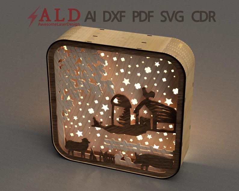 Shadow Box Laser Cut Files Lightbox Svg Files Dxf Files for Laser ...