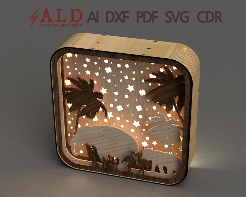 Shadow Box Laser Cut Files Lightbox Svg Files Dxf Files for | Etsy