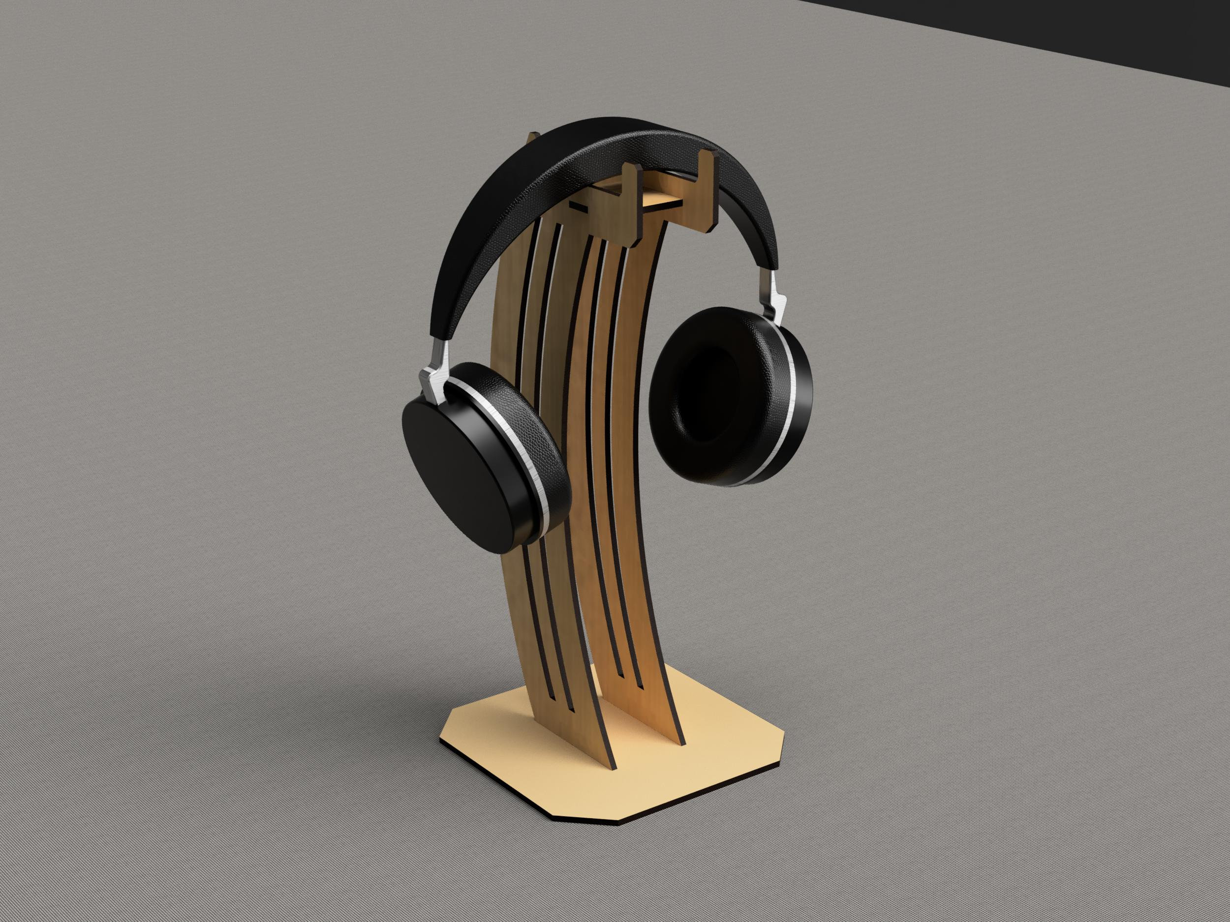 Headset Stand Headphone Stand Laser Cut Files Ai Pdf Svg Cdr Dxf Files ...
