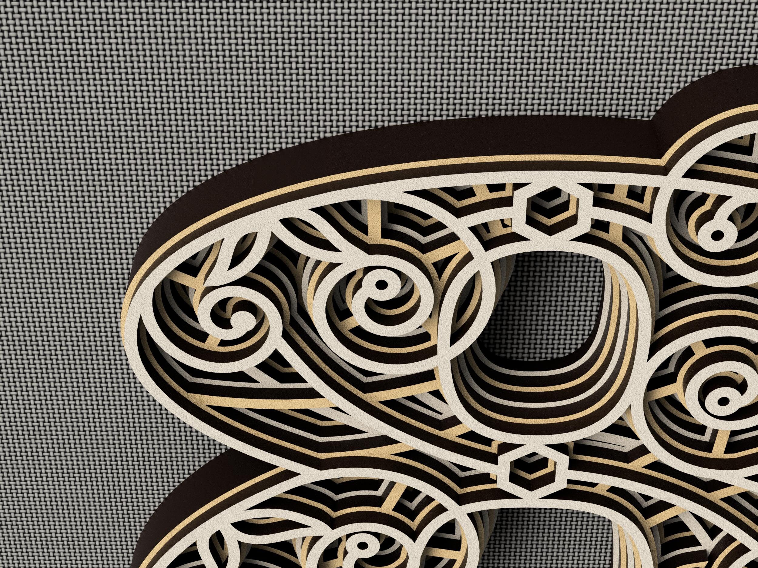 Number 8 Mandala Laser Cut Files Mandala Svg Files for Cricut | Etsy