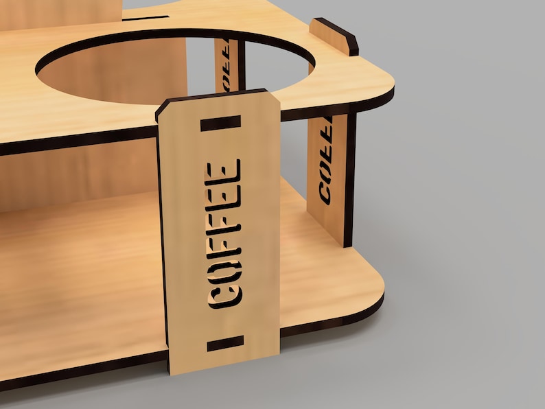 Coffee Carrier Laser Cut Files Pdf Svg Files Dxf Files for Laser ...