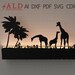 Safari Shadow Box Laser Cut Files: Giraffe Lightbox SVG DXF PDF - Etsy