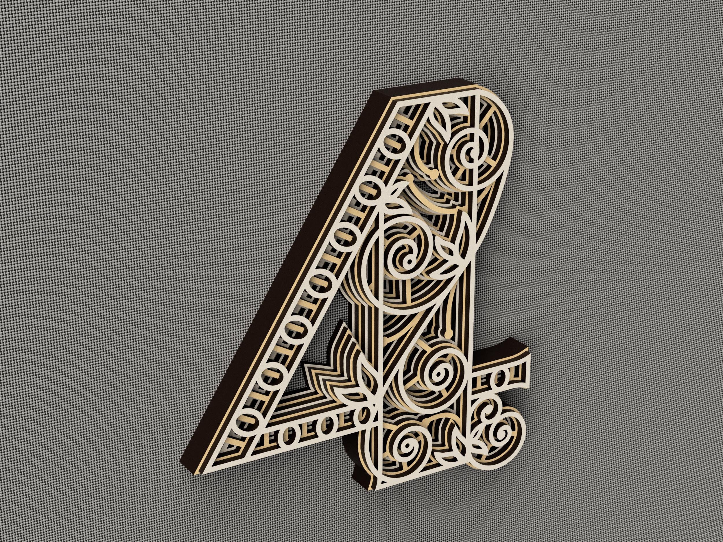 Number 4 Mandala Laser Cut Files Mandala Svg Files for Cricut | Etsy