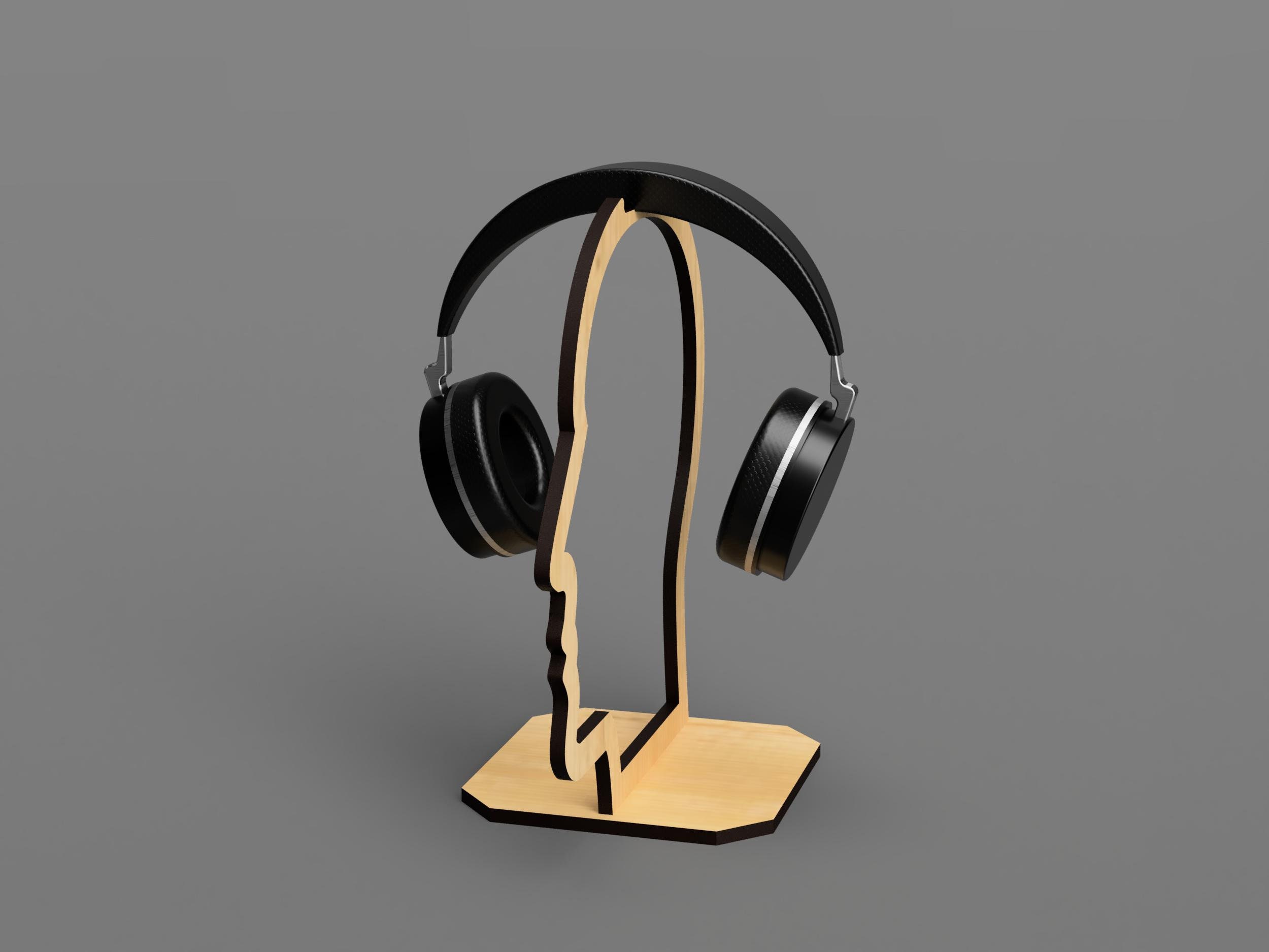 Headset Stand Headphone Stand Laser Cut Files Ai Pdf Svg Cdr Dxf Files ...