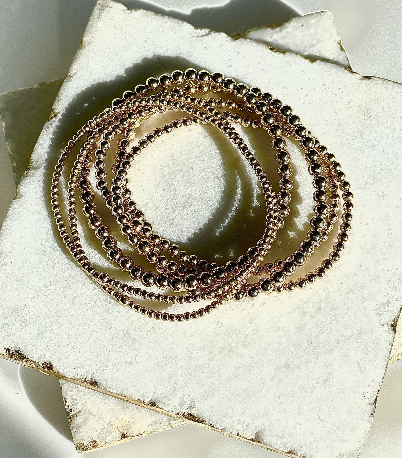 Solid Bead Bracelets | Etsy