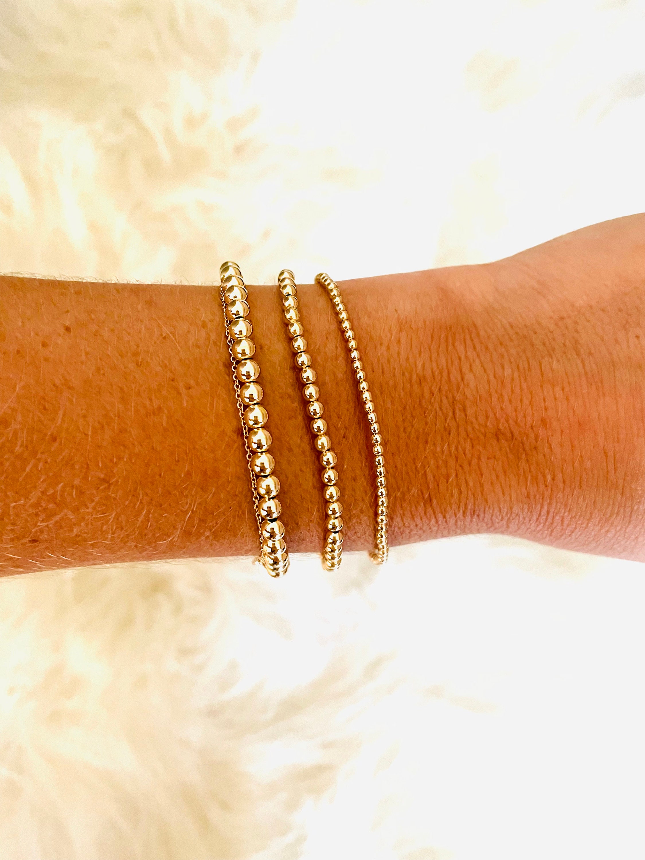 Solid Bead Bracelets | Etsy