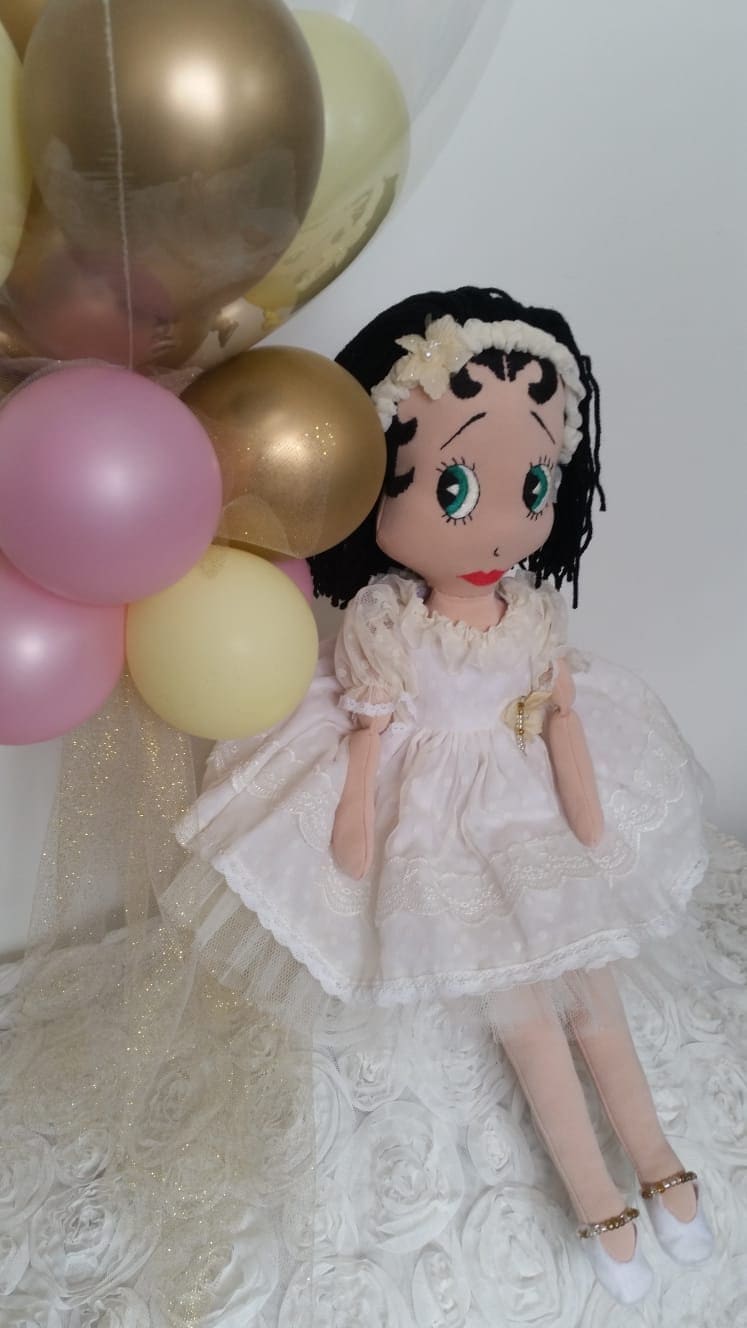 Handmade Betty Boop Cloth Rag Doll in Cream Lace Dress - Etsy