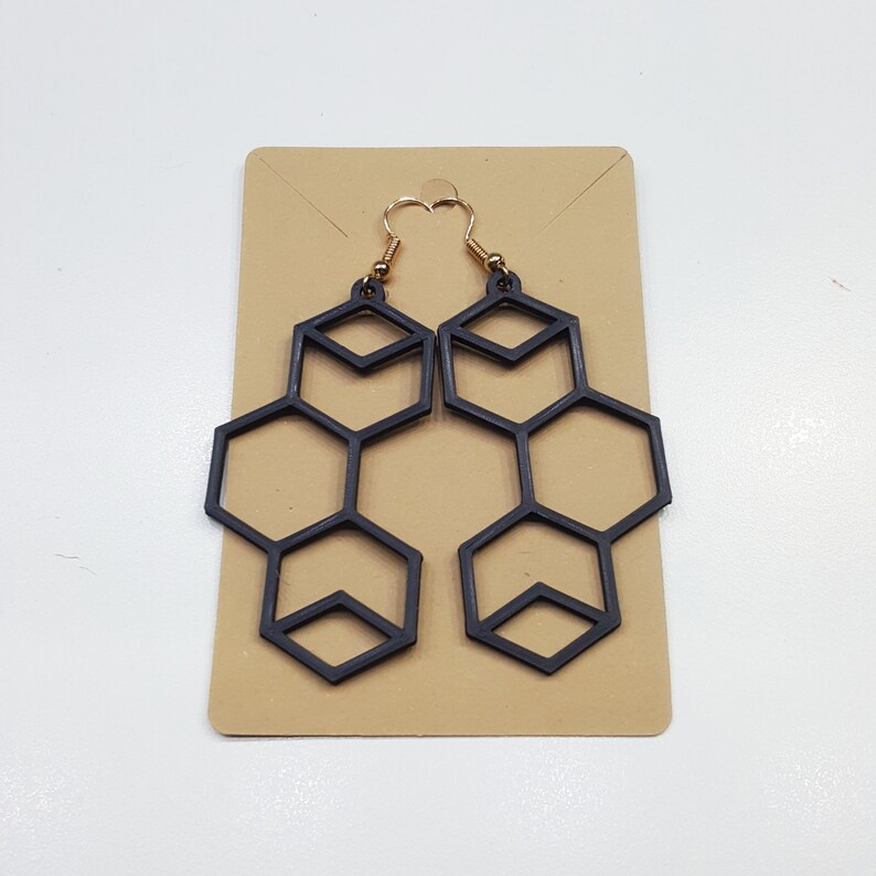 Geometric-line Earrings (BIO PLA) 3D PRINTED - Etsy