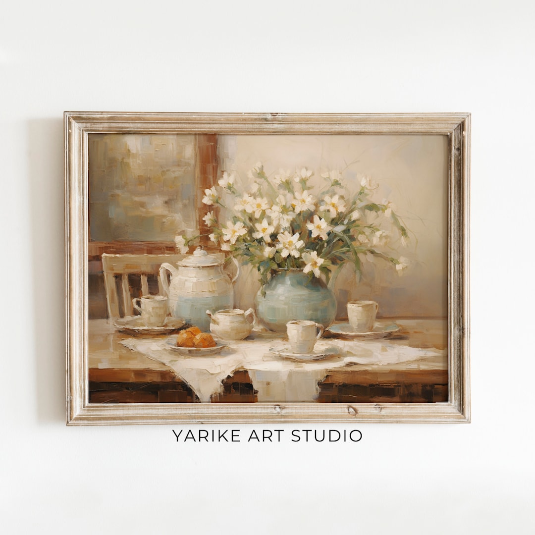 Charming French Kitchen Art - Rustic Farmhouse Wall Decor - Neutral ...