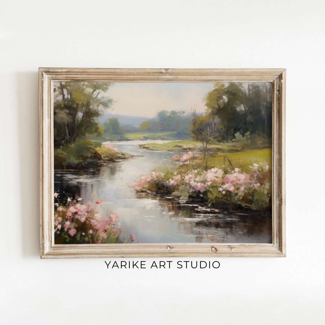 Spring River Spring Landscape Print, Farmhouse Print Spring Decor ...