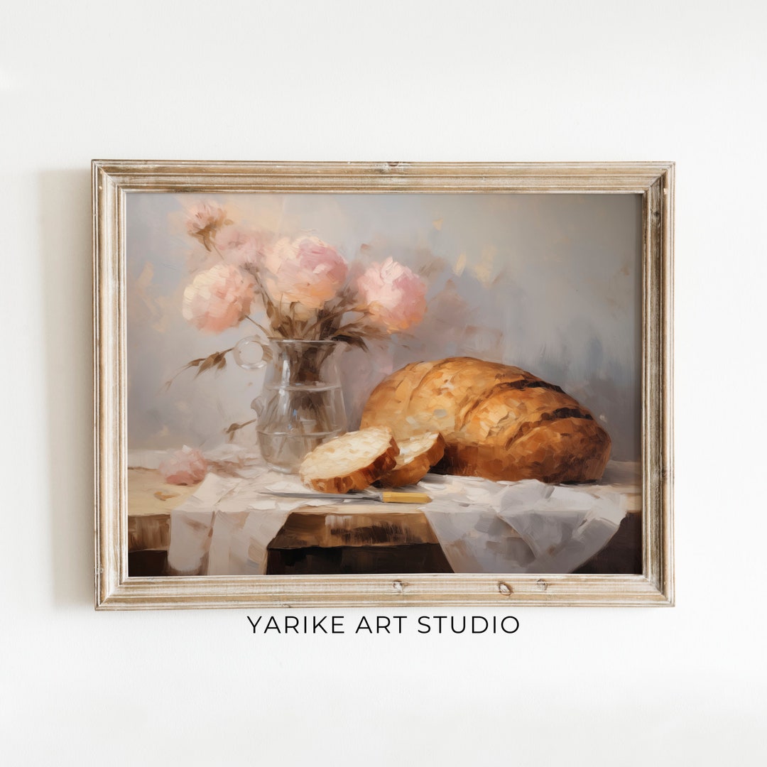 Country Kitchen Print | Farmhouse PRINTABLE Art | Bread Still Life ...