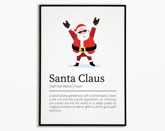 Santa Claus Printable Wall Art - Etsy