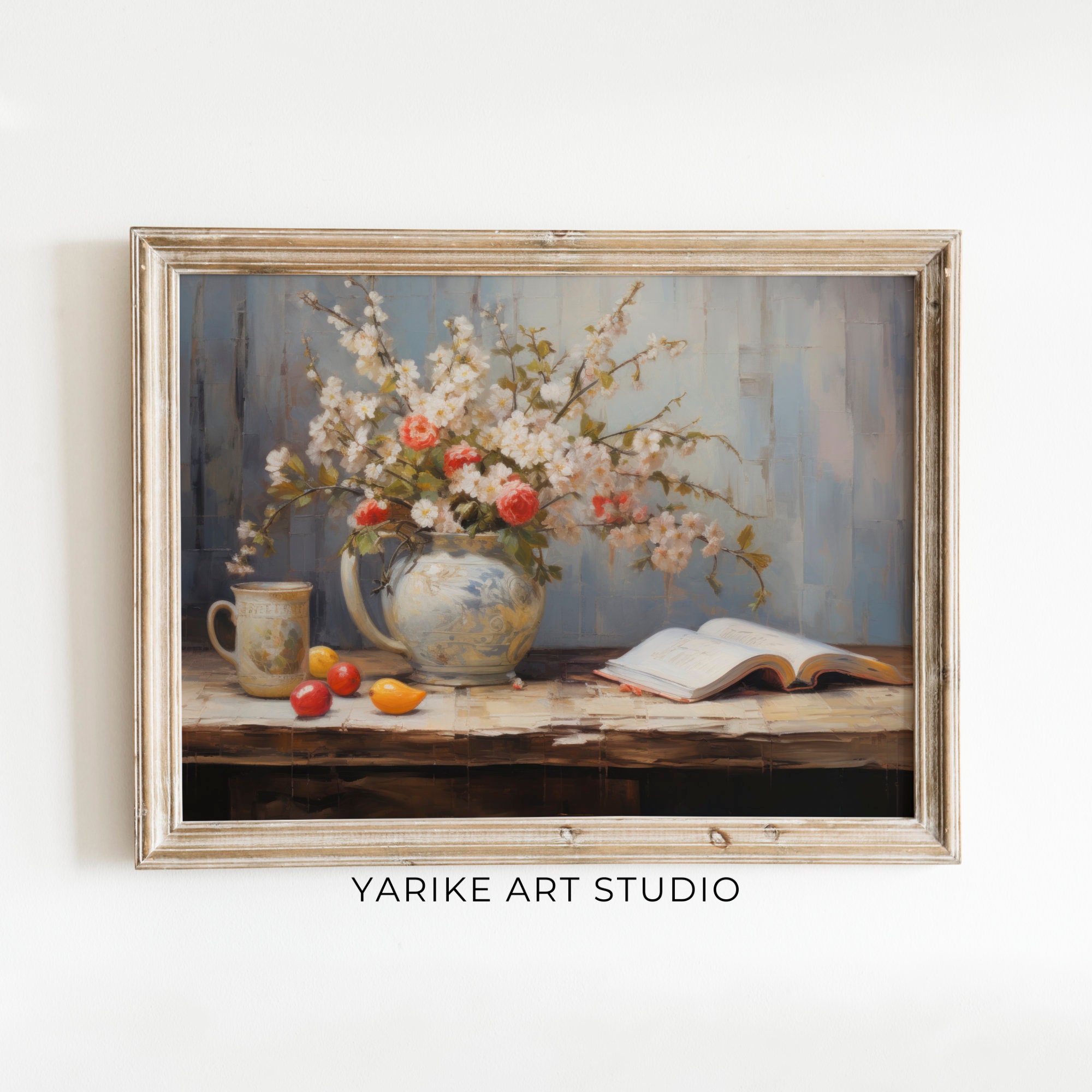 Rustic Spring Flowers Still Life Print Farmhouse Decor Floral Print ...