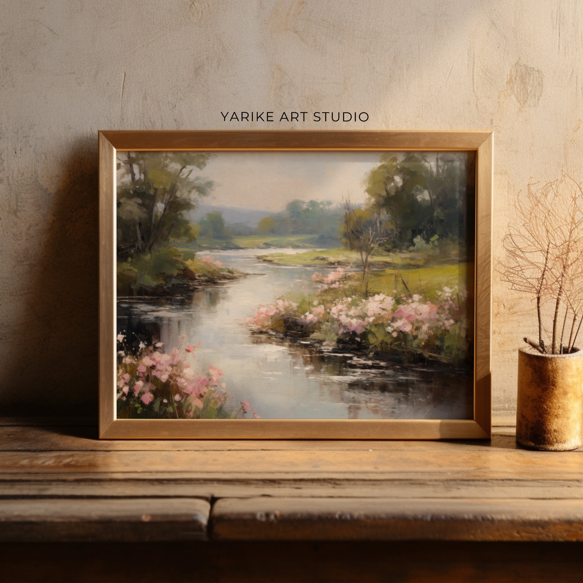 Spring River Spring Landscape Print, Farmhouse Print Spring Decor ...