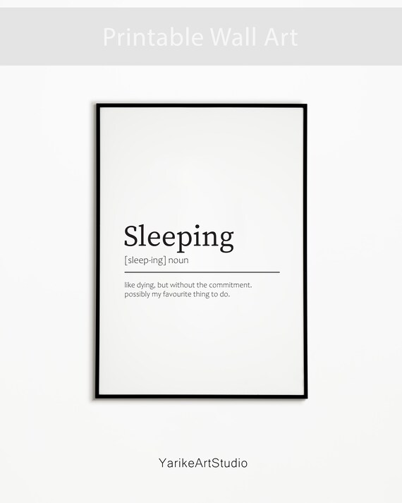 bedroom decor sleeping print bedroom prints quote print bedroom wall ...