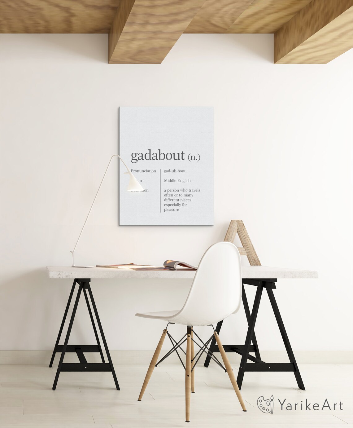 Gadabout Definition Print Middle English Art Gadabout Wall Art | Etsy