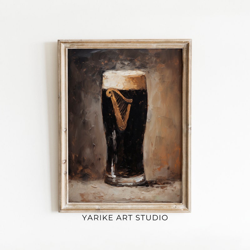 Oil Painting of Guinness - Etsy