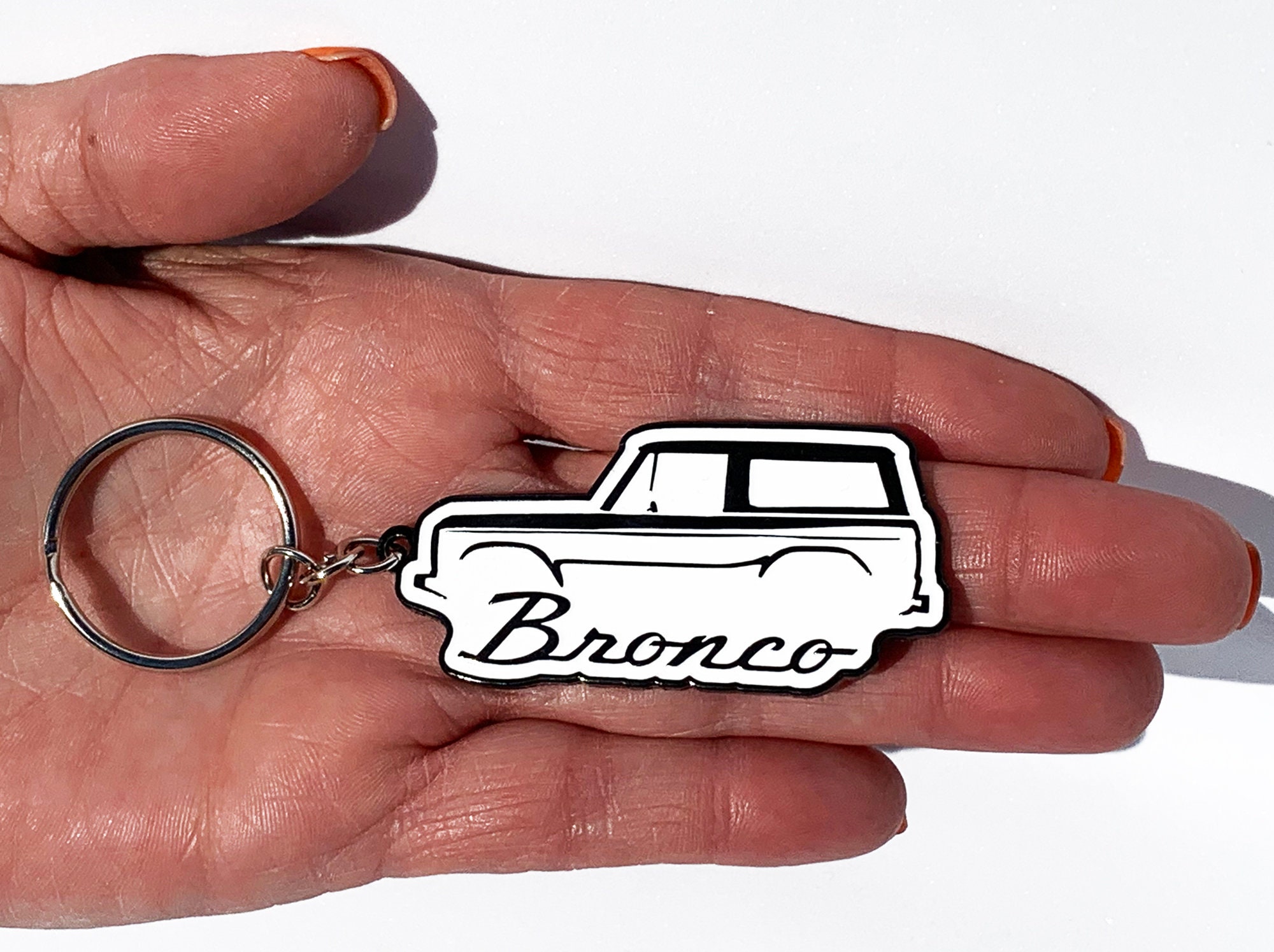 1966-77 Ford Bronco Truck Classic Outline Design Full Color Keychain ...