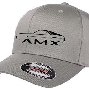 1968 1969 AMC AMX Classic Outline Design Flexfit 6277 Baseball Hat Cap ...