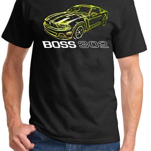 2013 Ford Boss 302 Mustang Neon Design Full Color Tshirt - Etsy