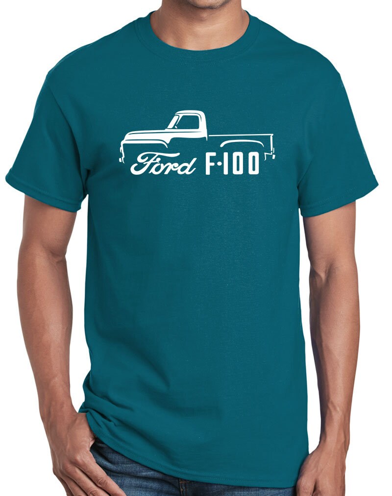 1953-56 Ford F100 Pickup Truck Classic Outline Design Tshirt | Etsy