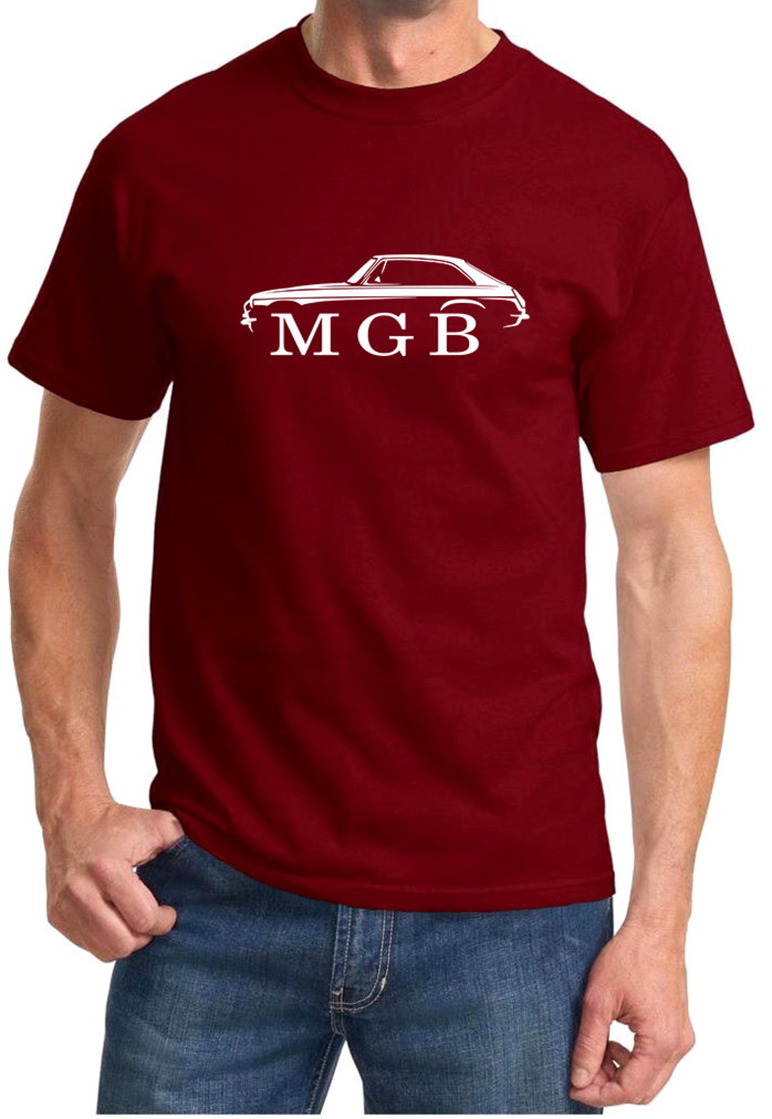 MG MGB Coupe Sports Car Classic Outline Design Tshirt - Etsy