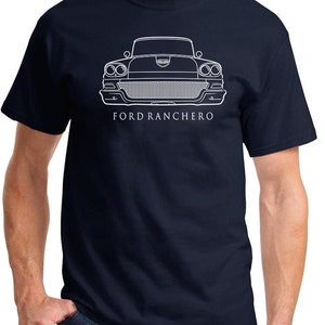 1958 Ford Ranchero Truck Front End Profile Design Tshirt - Etsy
