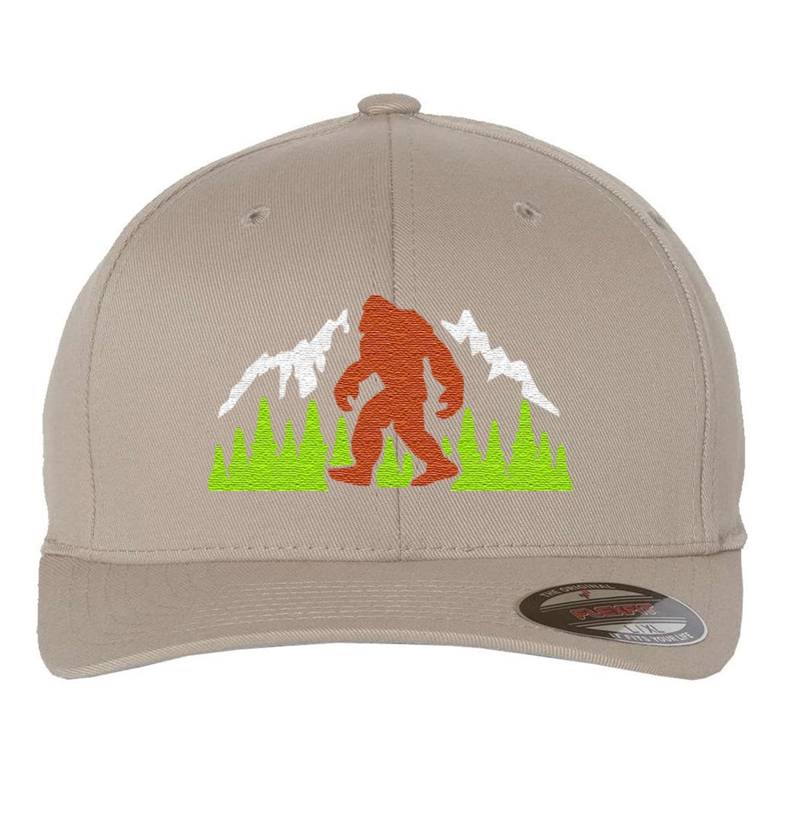 Bigfoot Sasquatch Forest Classic Design Flexfit 6277 Baseball Hat Cap ...