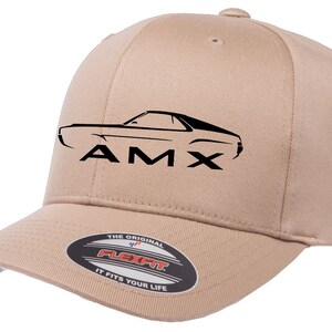 1968 1969 AMC AMX Classic Outline Design Flexfit 6277 Baseball Hat Cap ...