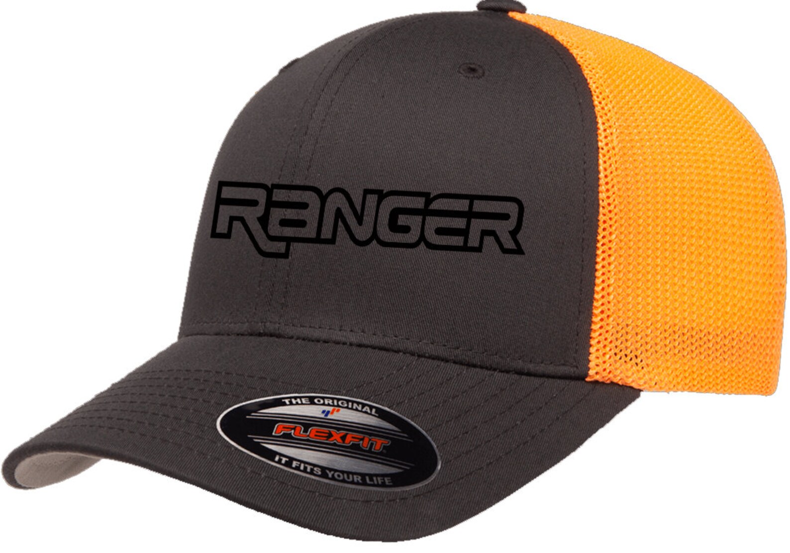 Ford Ranger Pickup Truck Logo Design Flexfit 6511 Trucker Baseball Hat ...