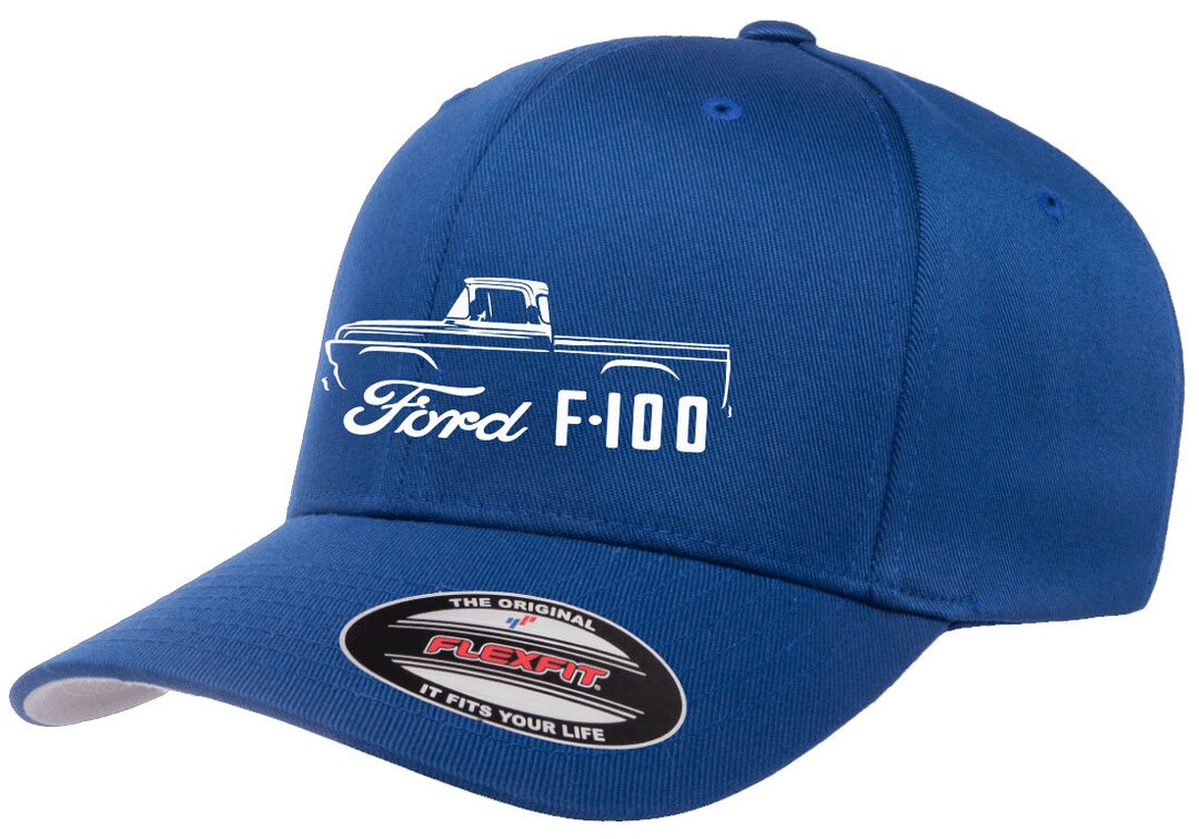 1957-60 Ford F100 Pickup Truck Outline Design Flexfit 6277 Baseball Hat ...